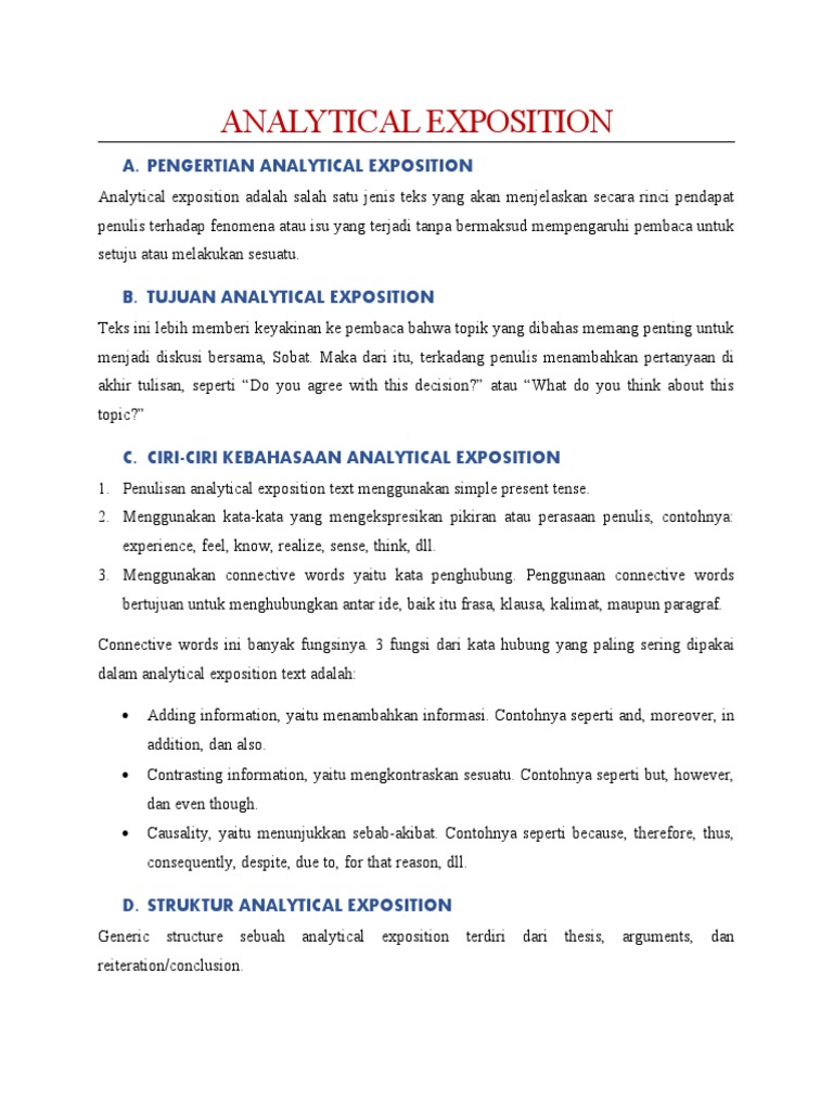 Analytical Exposition Text | PDF