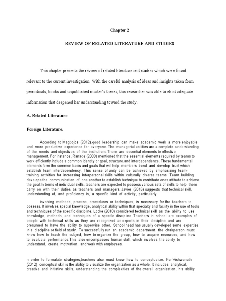 Chapter 2 RRL | Download Free PDF | Teaching Method | Teachers