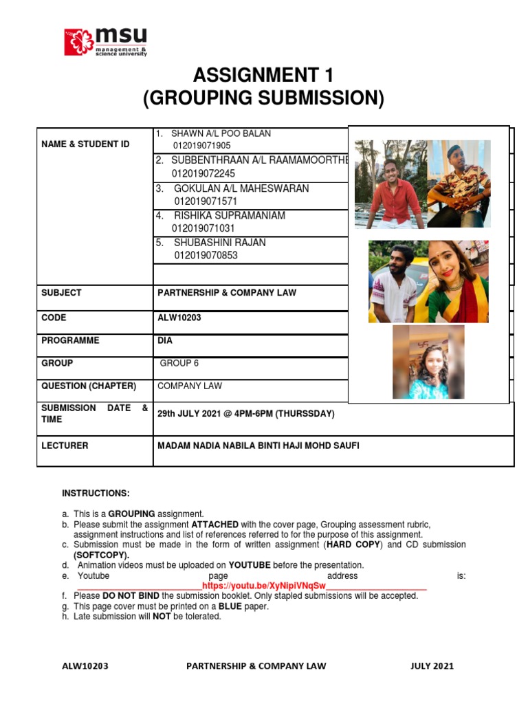 P&CL-A1-202107 Group 6 | PDF | Companies | Initial Public Offering