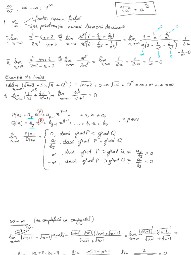 16.2. Caz Infinit Pe Infinit - Nedeterminari - 5 Aug. 2021 | PDF