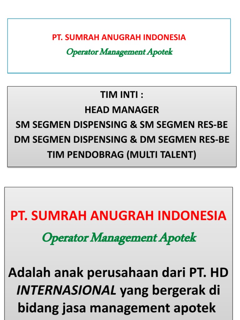 Konsep PT Sumrah Anugrah Indonesia | PDF
