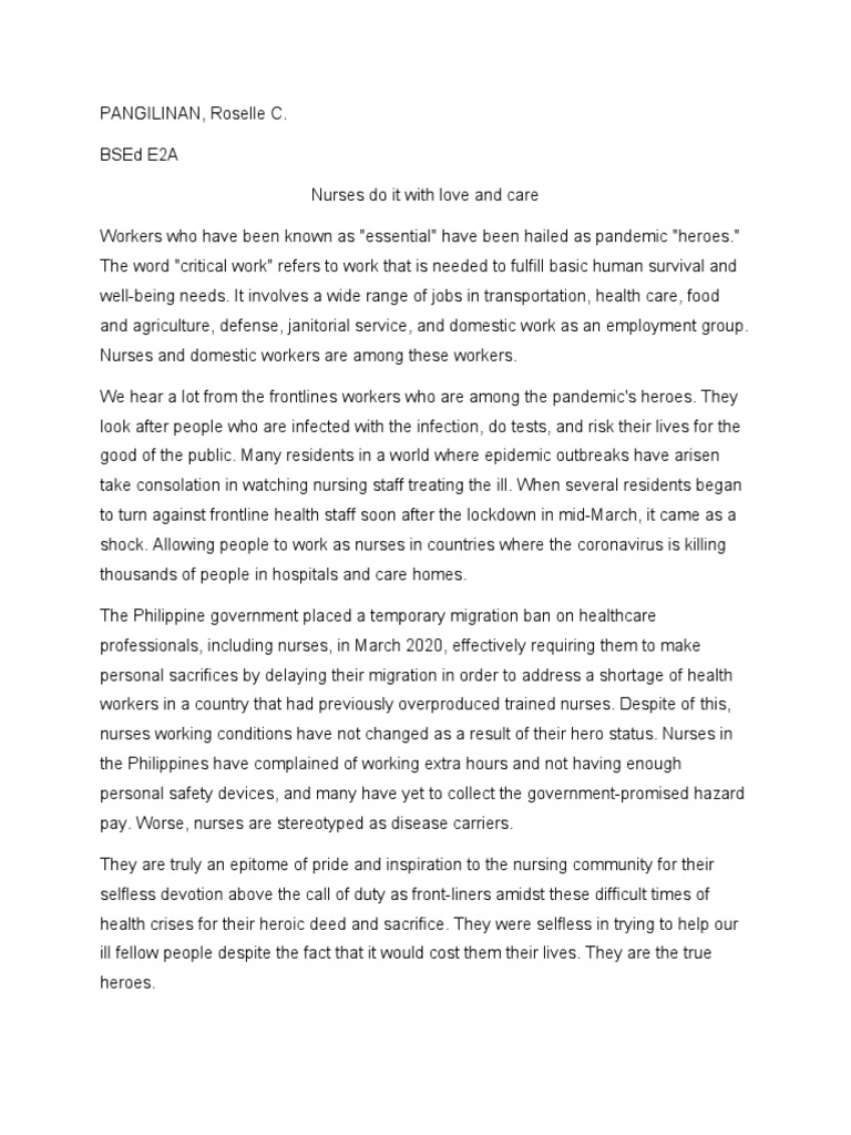 Feature Writing | PDF | Nursing | Hero