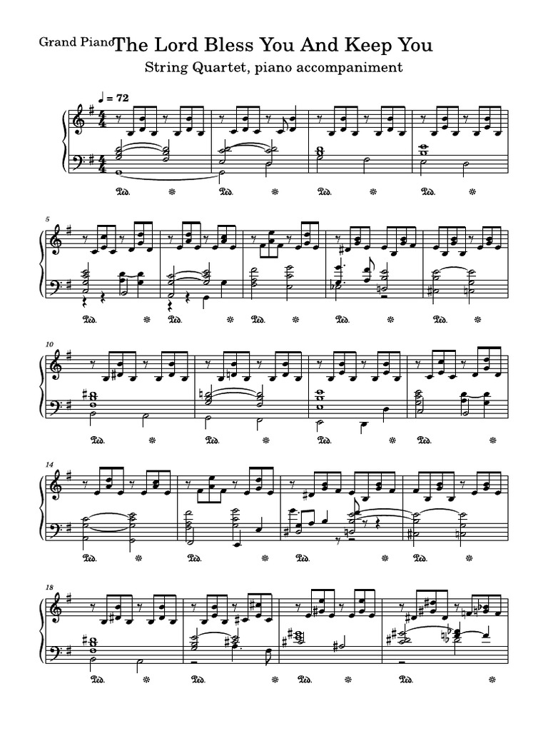 The Lord Bless You and Keep You Piano | PDF