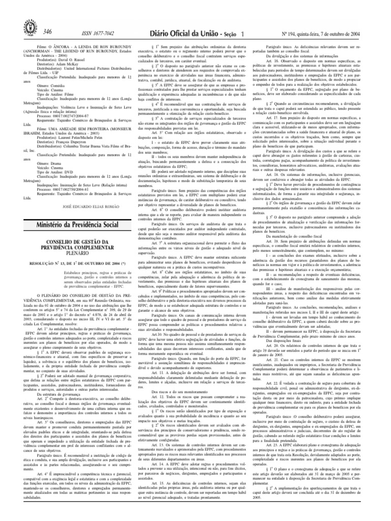 Resolução CGPC Nº 13, de 1º de Outubro de 2004 | PDF | Contabilidade ...