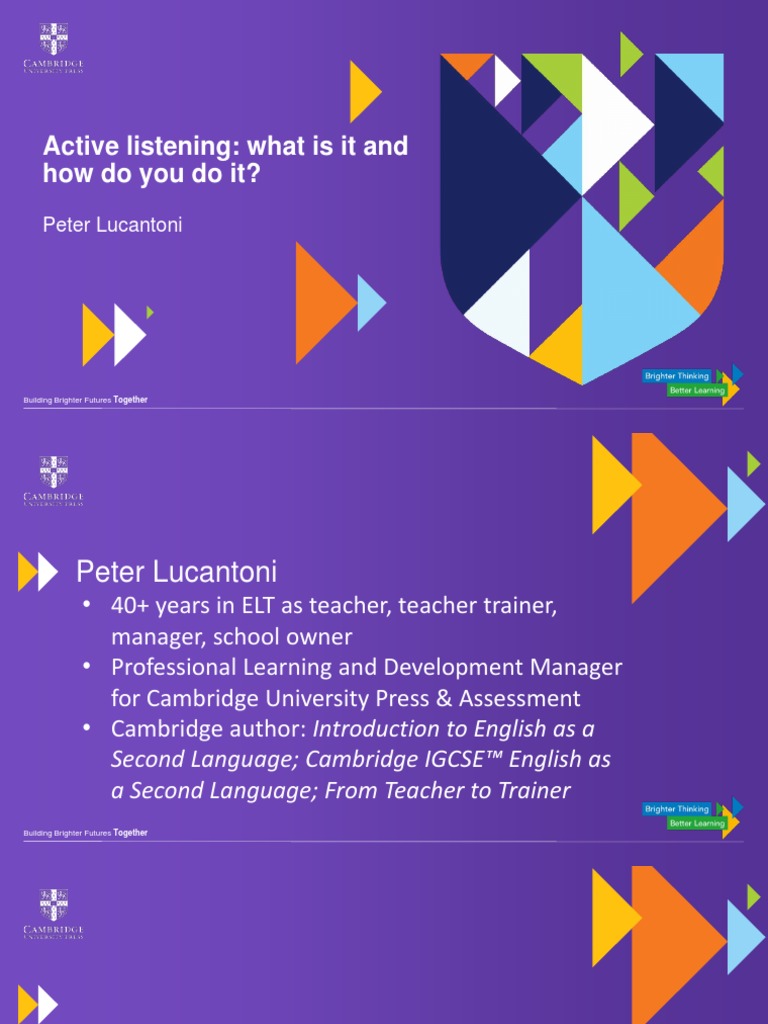 Active Listening Webinar Slides - Final | PDF | Nonverbal Communication ...