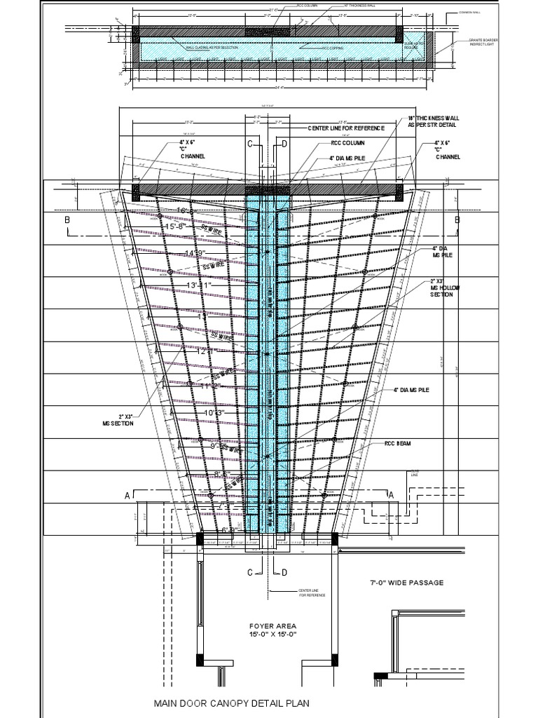 Main Door Canopy Plan | PDF