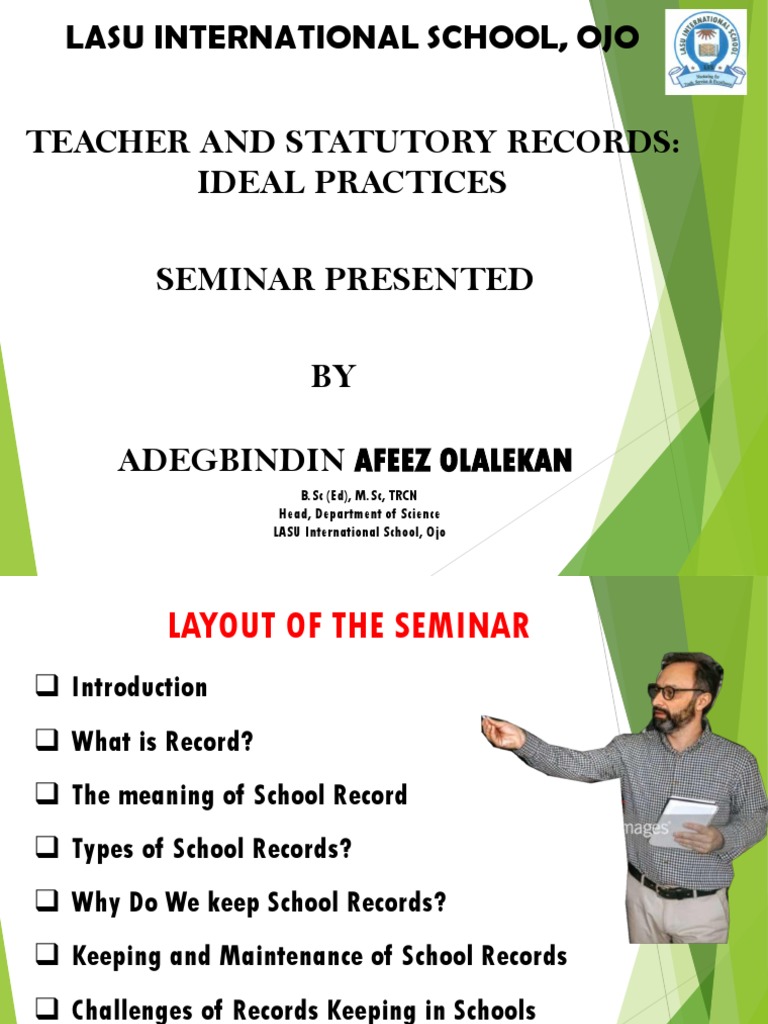 TEACHERS AND STATUTORY RECORDS AN IDEAL PRACTICEv2 | PDF | Teachers ...