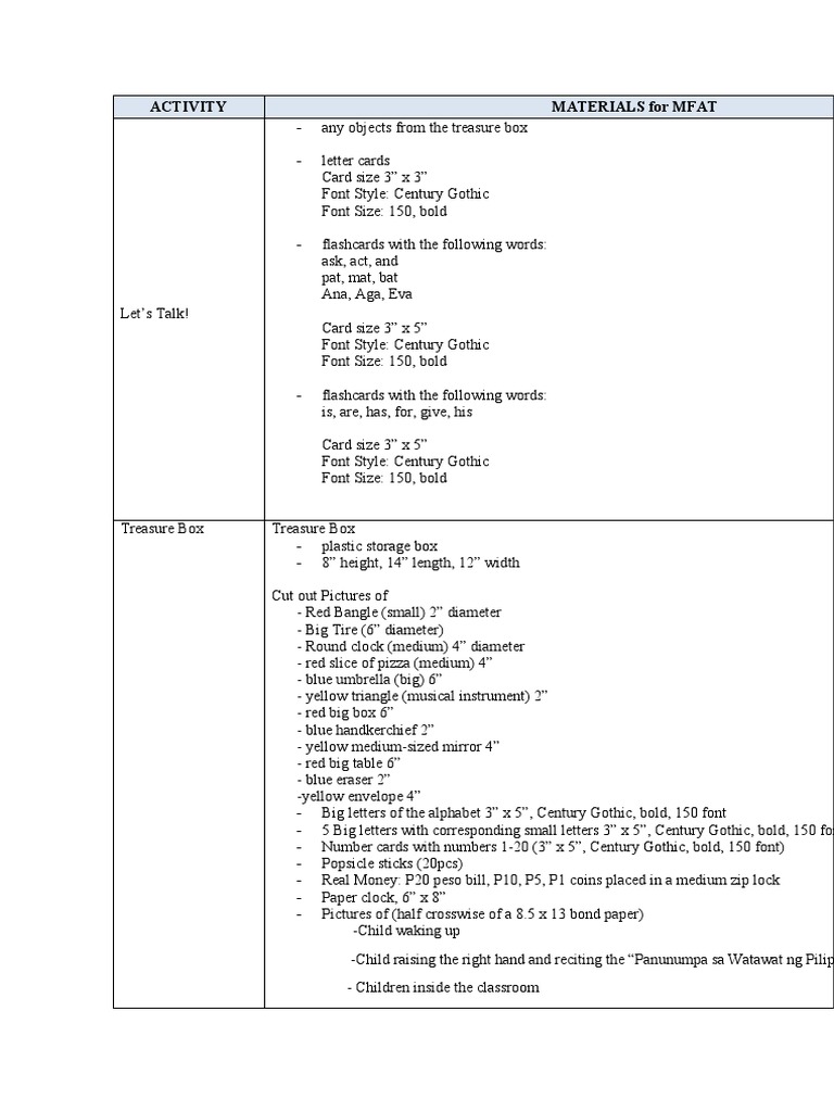Final - MFAT MATERIALS For NTOT and Mass Training | PDF