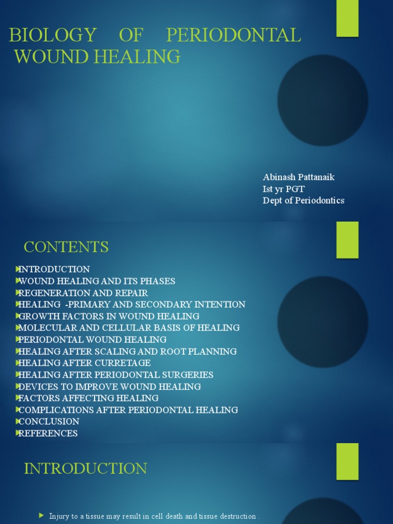 Understanding the Biological Phases of Periodontal Wound Healing | PDF ...