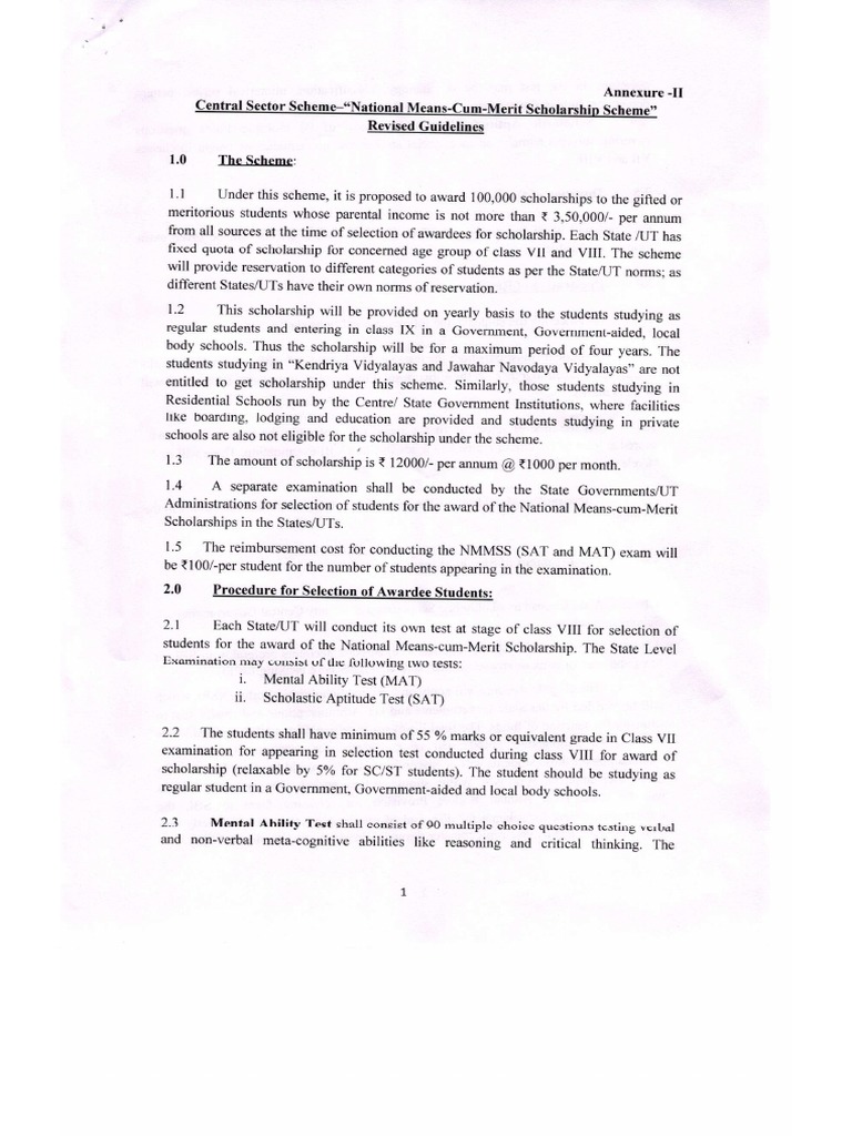 Revised NMMS Guidelines | PDF