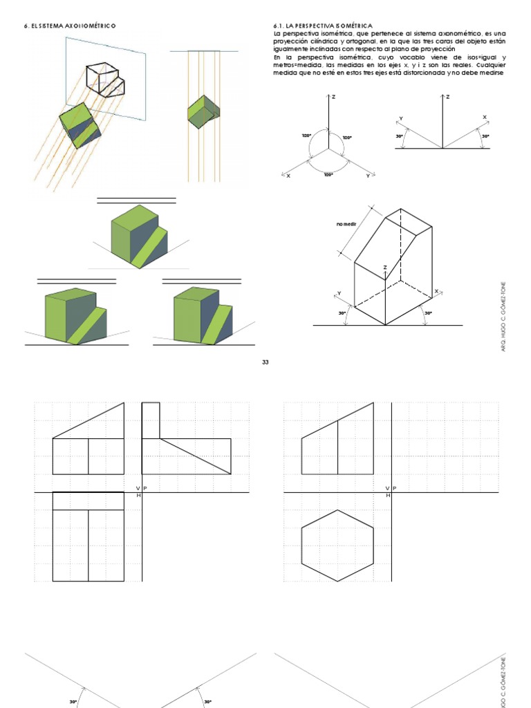Perspectiva Isométrica en Dibujo Técnico | PDF