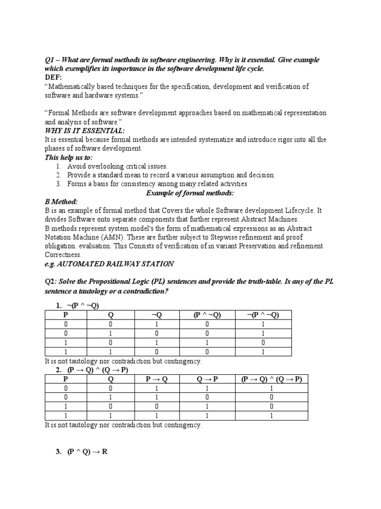 Formal Method Assigment I | PDF | Formal Methods | Formal Verification Formal Method Assigment I | PDF | Formal Methods | Formal Verification