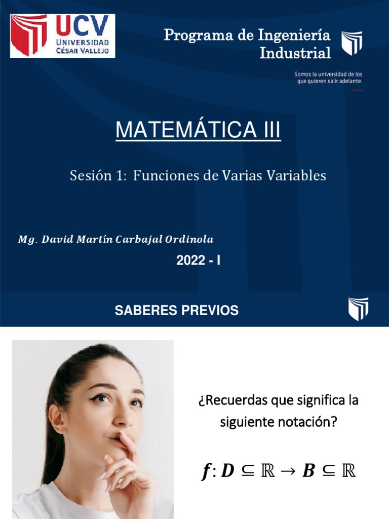 S1 - Matemática Iii Saberes Previos | PDF | Función (Matemáticas) | Número Real