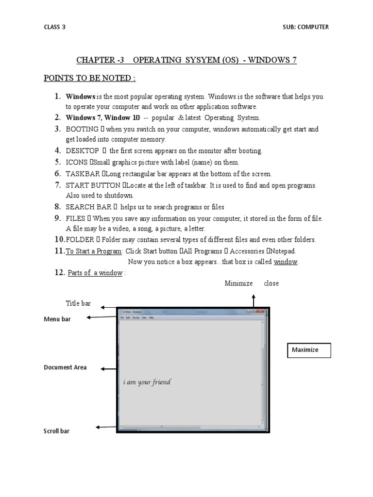 CHAPTER 3.Cls 3.notes | PDF | Window (Computing) | Software Development