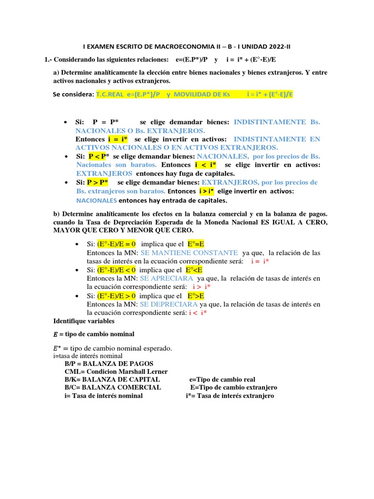 Examen Macro | PDF | Tipo de cambio | Mercado de divisas
