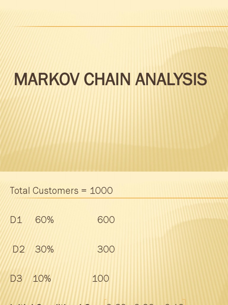 Markov Chain Analysis Part-1 | PDF | Business | Teaching Methods ...