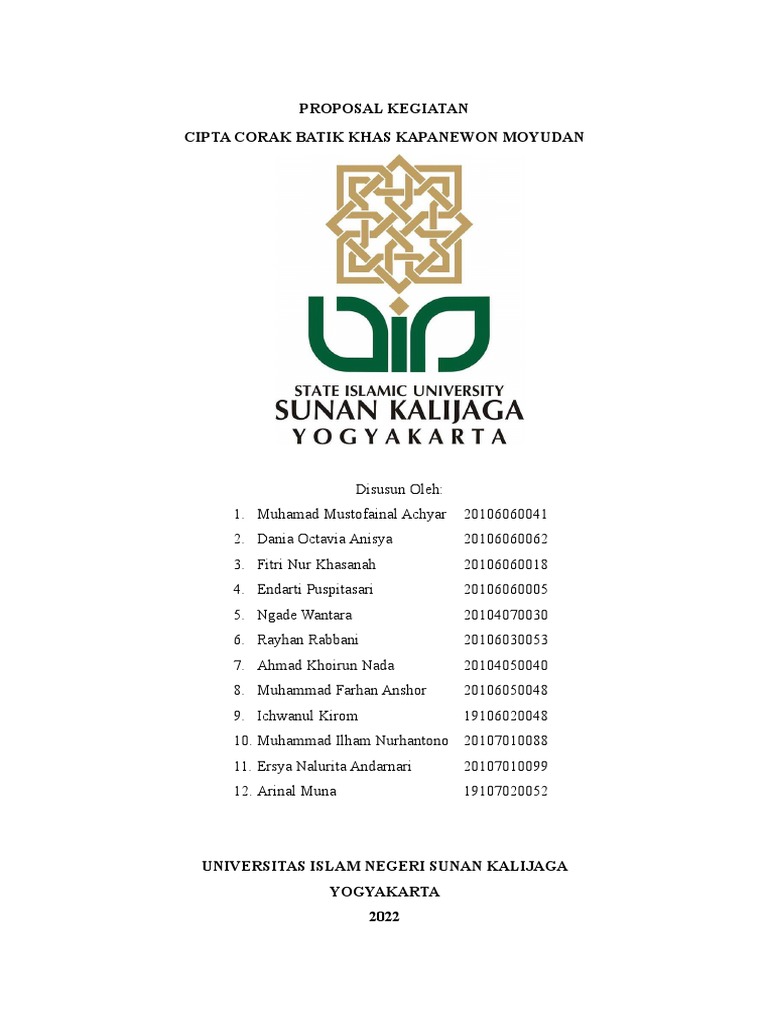 Rancangan Proposal Kegiatan | PDF