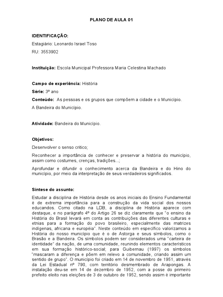 Plano de Aula Fundamental | PDF | Conhecimento | Science