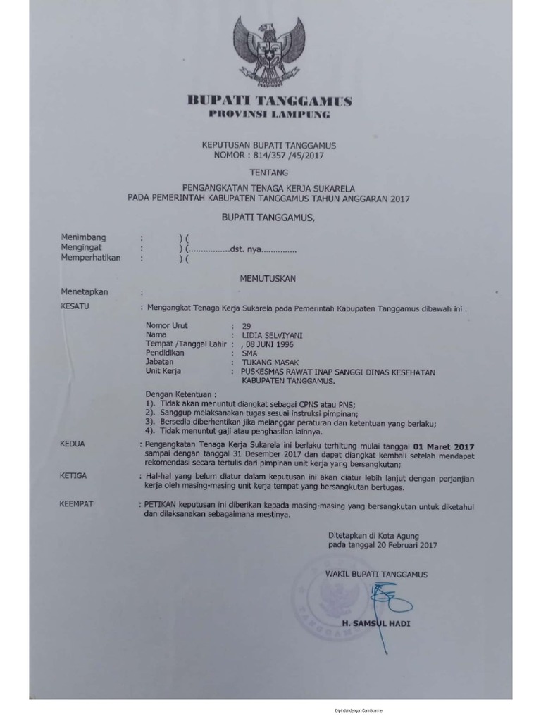 Lidia Selviani - SK 2017 | PDF