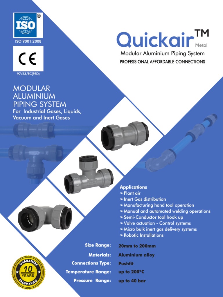 Quickair F (Aluminium) | PDF | Pipe (Fluid Conveyance) | Plumbing