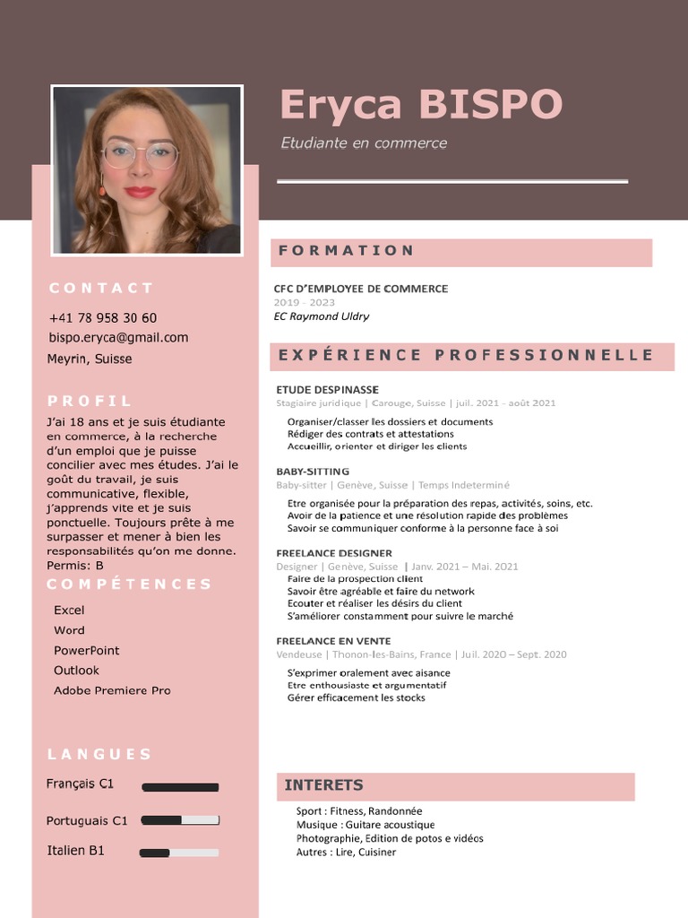 Copie de CV Eryca | PDF