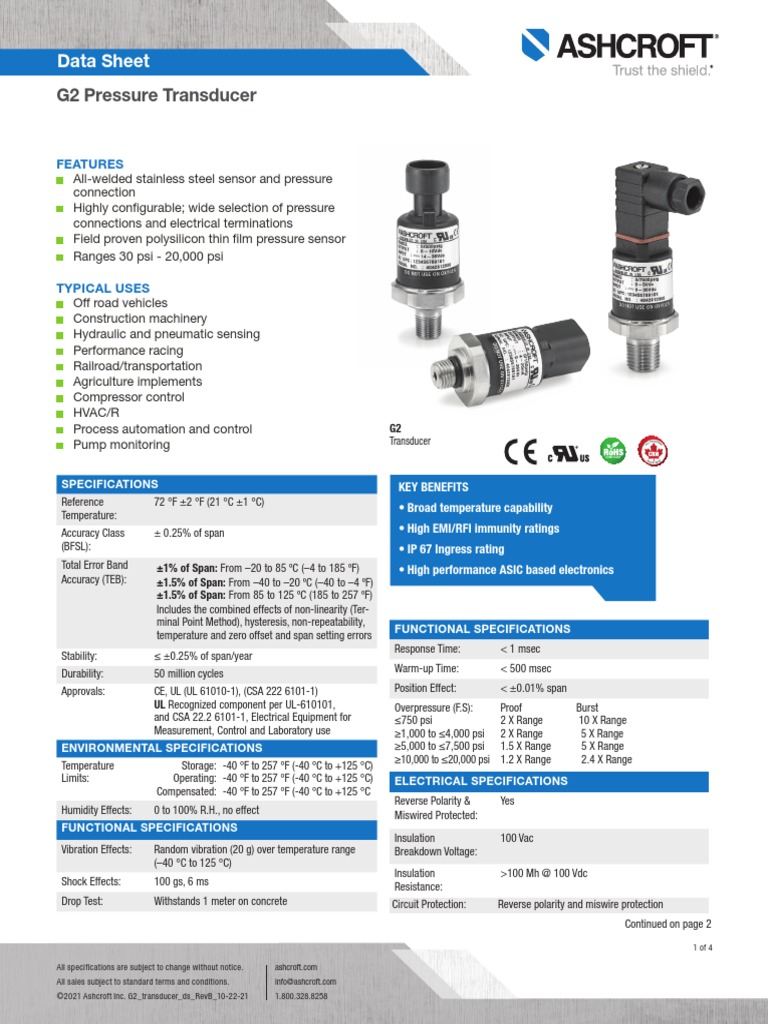 Pt303 Pt308 (Ashcroft) | PDF | Electrical Connector | Insulator ...