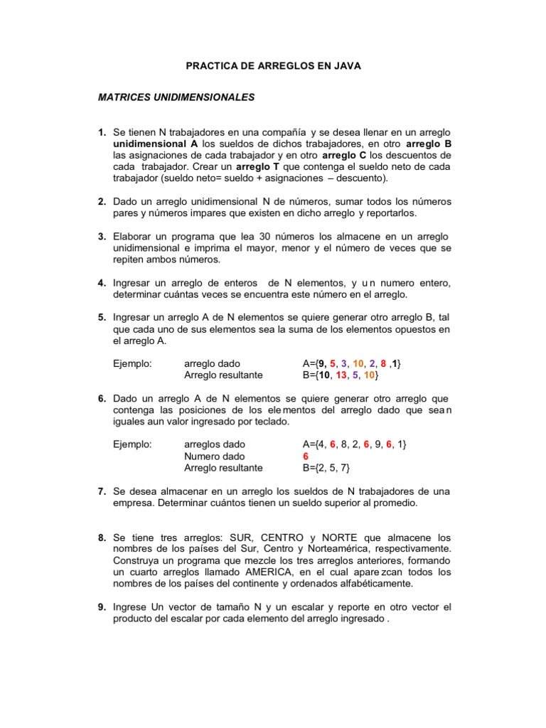 Practica Arreglos en Java | PDF | Estructura de datos de matriz | Cereales