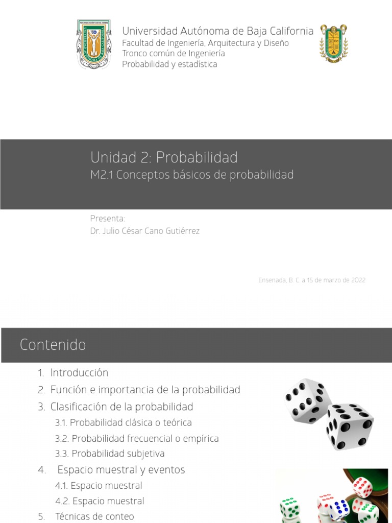 PM2.1 Conceptos Básicos de Probabilidad | PDF | Probabilidad | Experimentar
