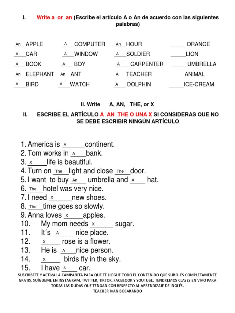 Ejercicios de Modulo Uno de Inglés Básico | PDF