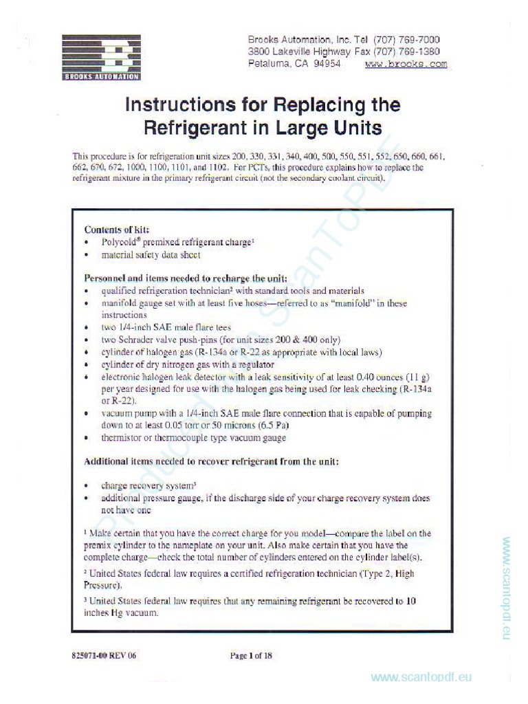 Polycold-Recharge | PDF