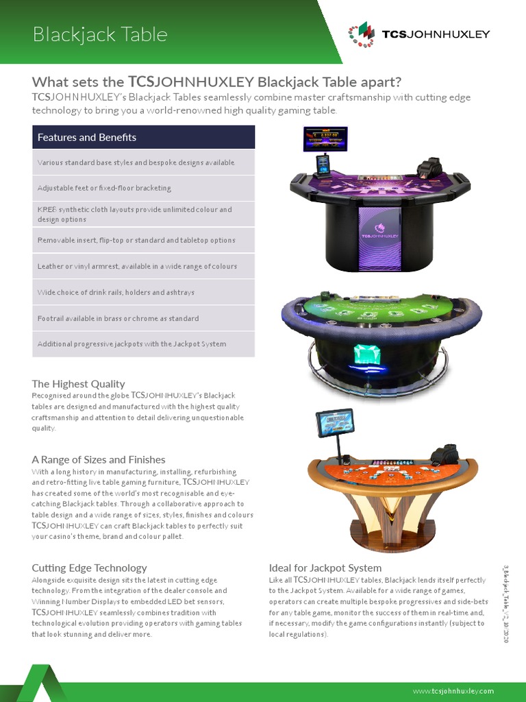 3 Blackjack Table V2 032020 | PDF | Manufactured Goods