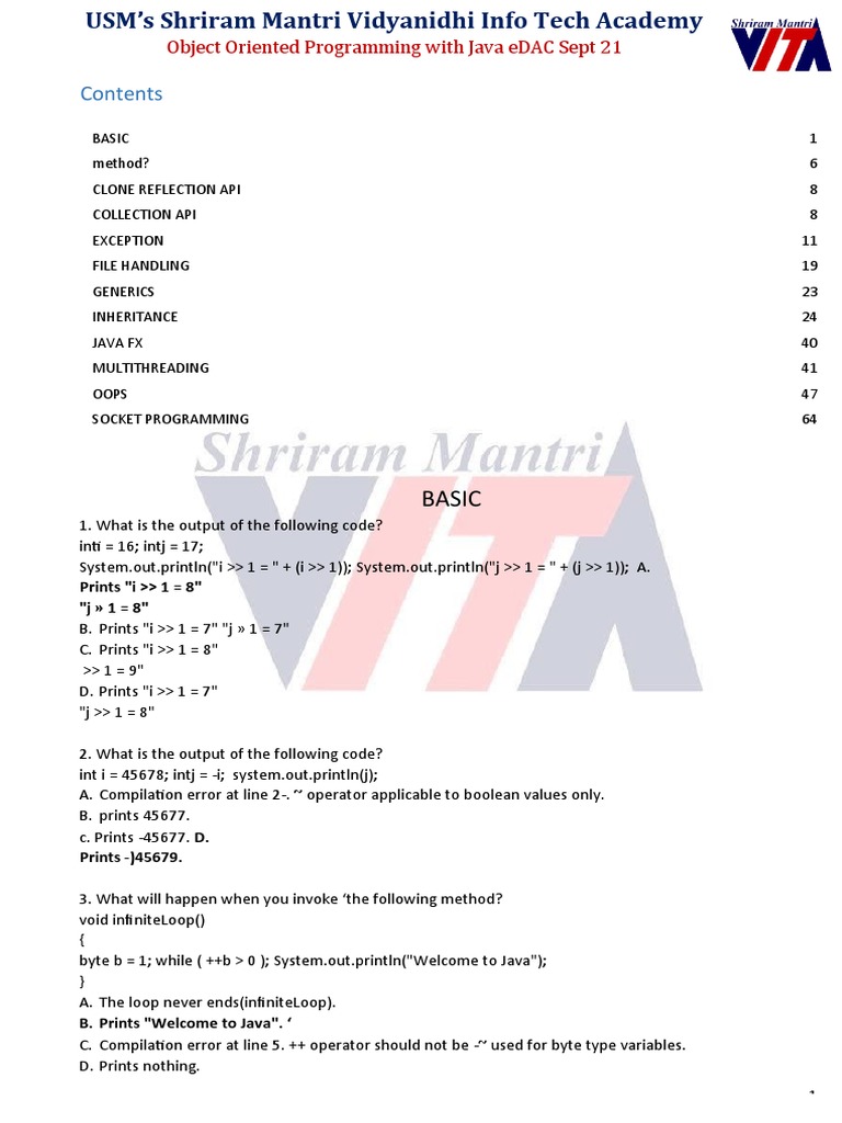 Opps Java Pdf Method Computer Programming Class Computer Programming