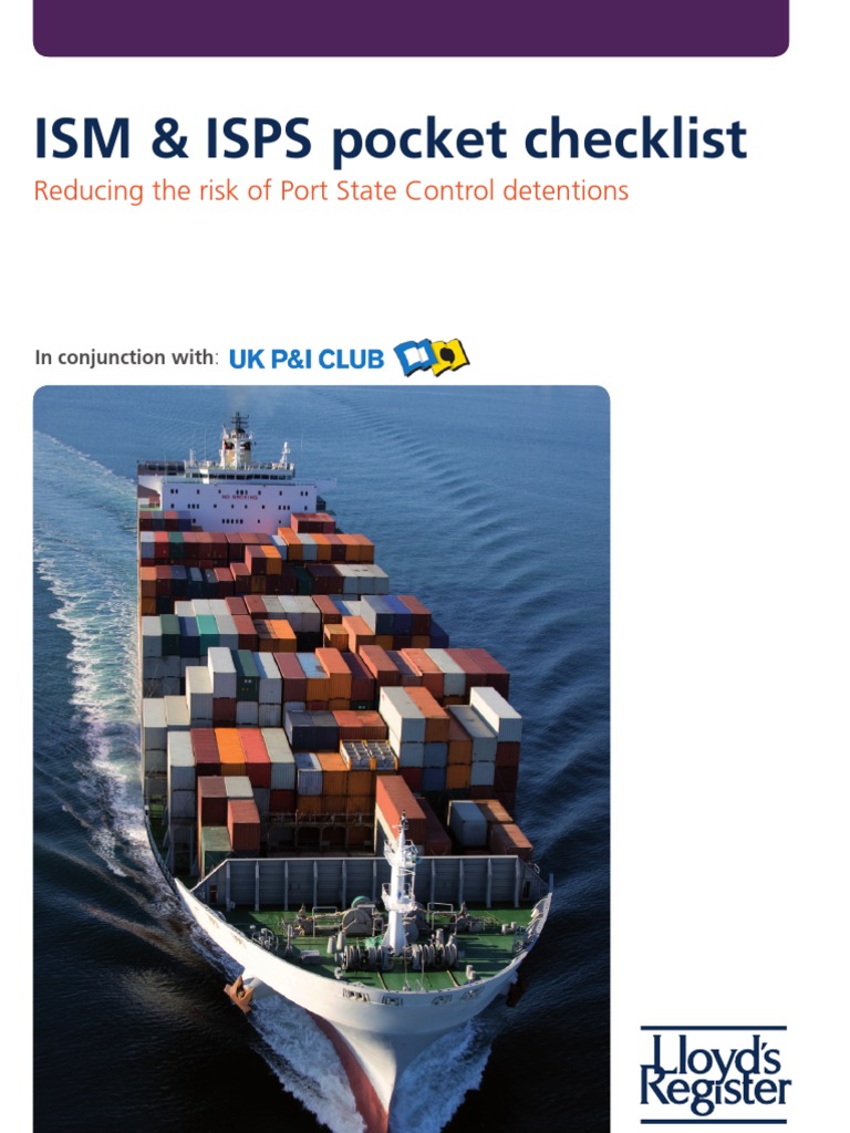ISM and ISPS Checklist | PDF | Water Transport | Shipping