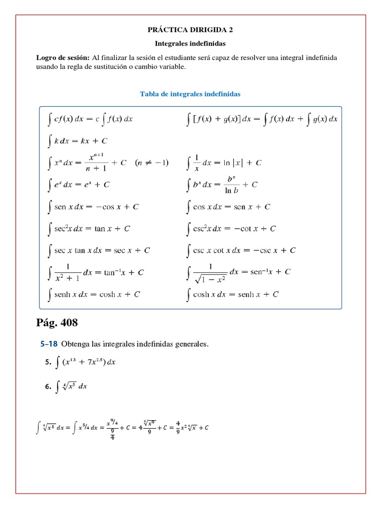 Práctica Dirigida 2 - Resuelta | PDF | Integral | Metodología filosófica