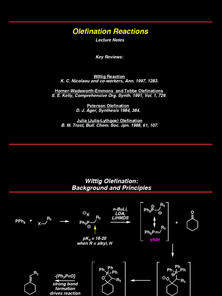 Olefination Reaction | PDF | Unit Processes | Physical Sciences