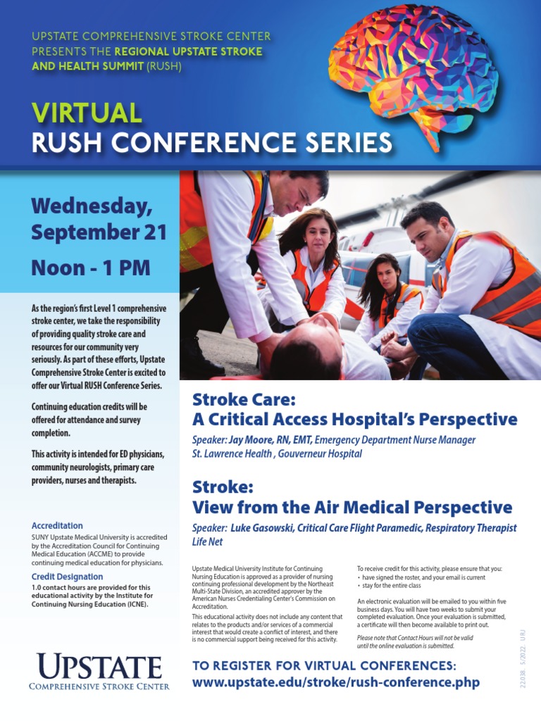 SEPT 22.038 Stroke RUSH Virtual Event Flyer | PDF | Nursing | Emergency ...