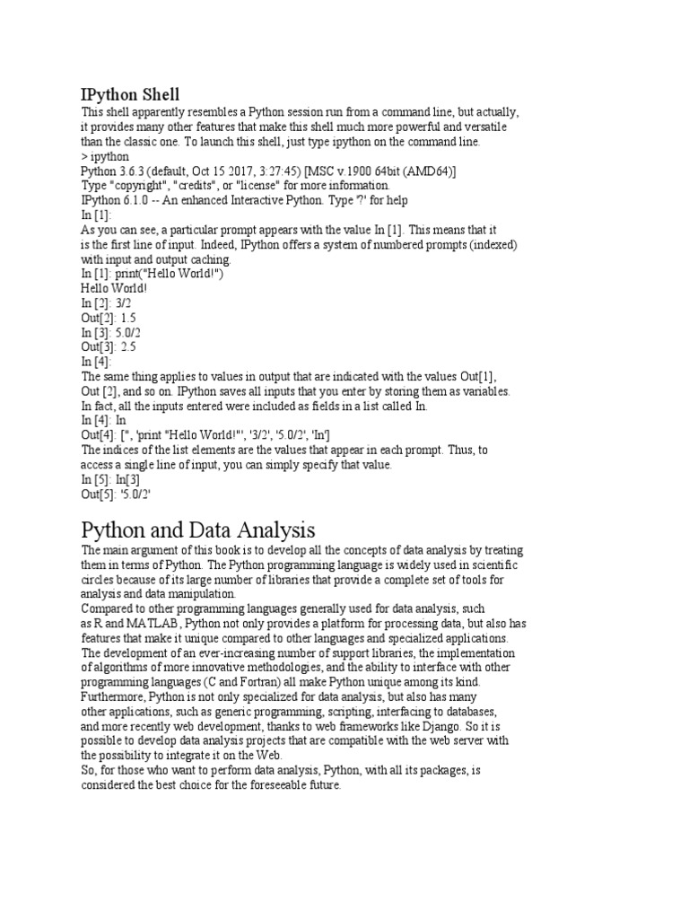 Shell Python And Data Analysis Programs Pdf Python Programming