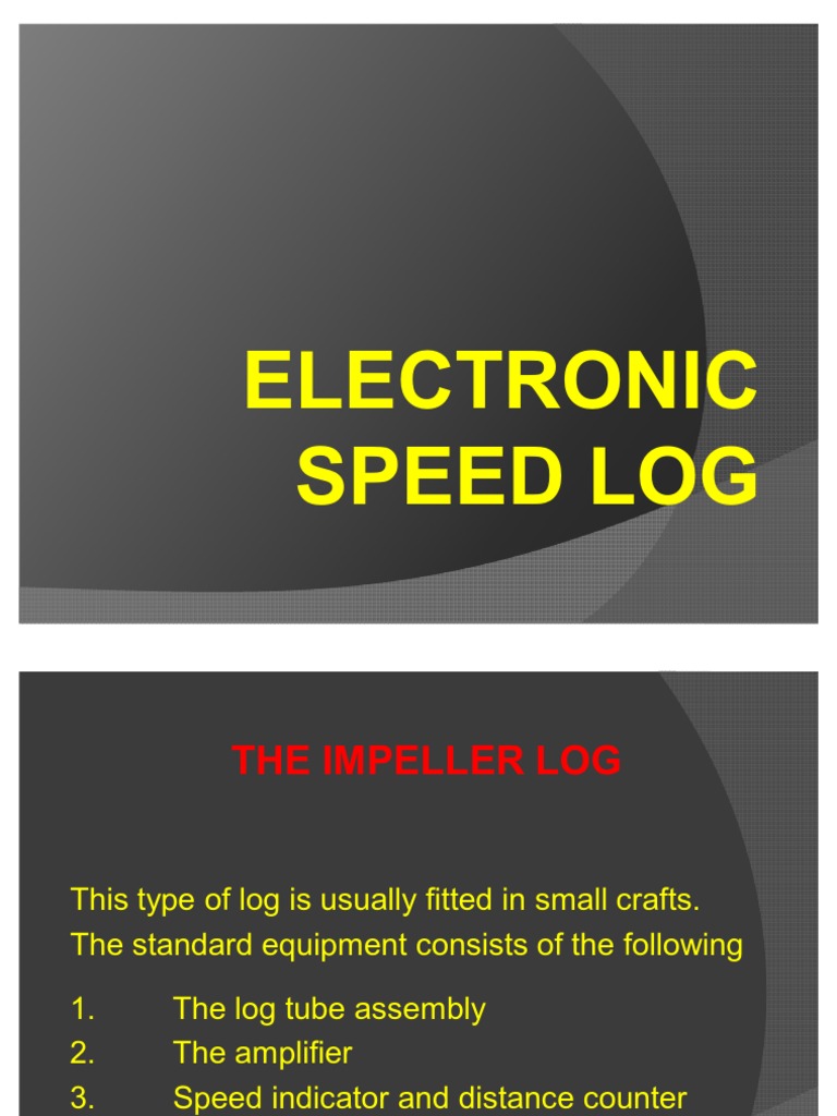 Types and Configurations of Speed Logs | PDF | Doppler Effect | Inductor