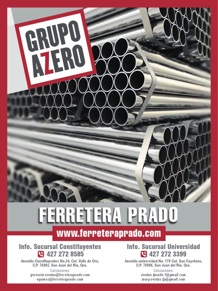Ferretera Prado | PDF | Hormigón | Tubería (transporte de fluidos)