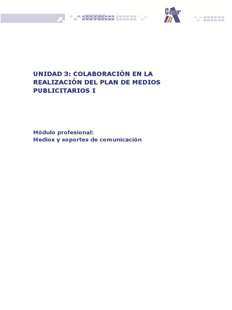 UD3 - Medios y Soporte (Parte 1) | PDF | Publicidad | Comportamiento