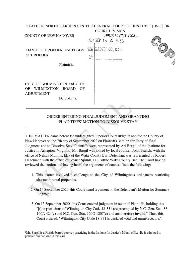 STR Final Order | PDF | Attorney's Fee | Judgment (Law)