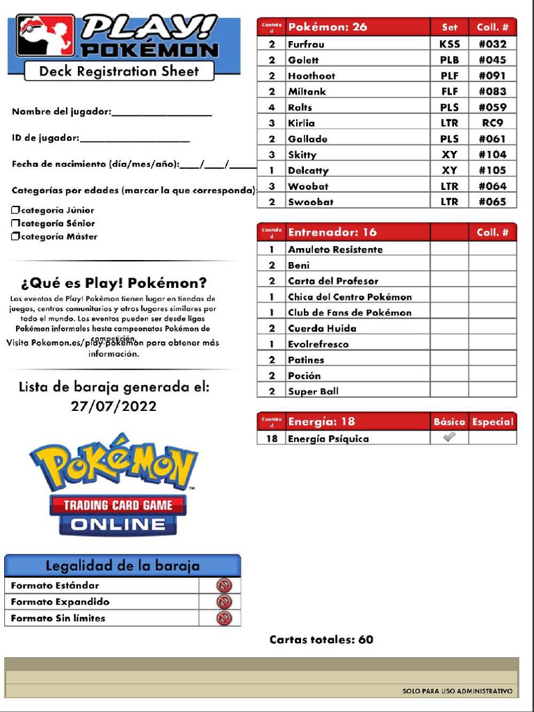 Pokemon Deck List | PDF