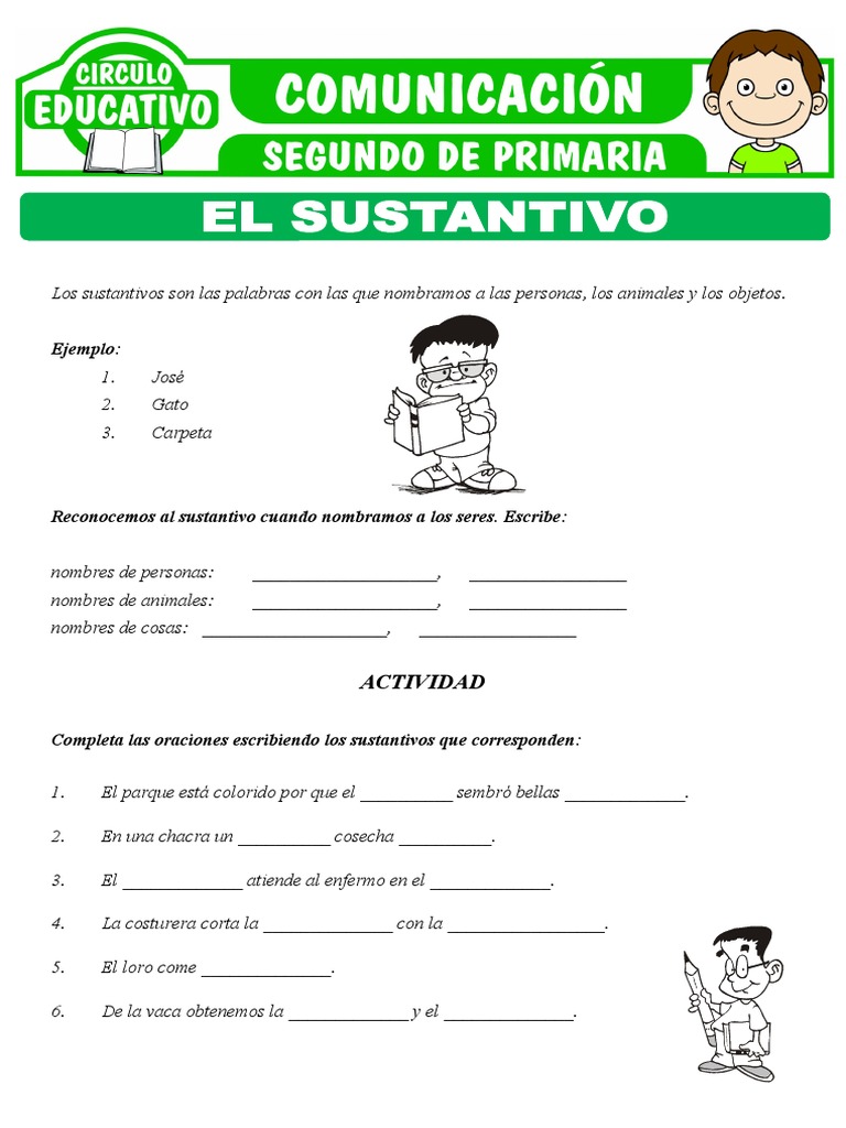 El Sustantivo para Segundo de Primaria | PDF