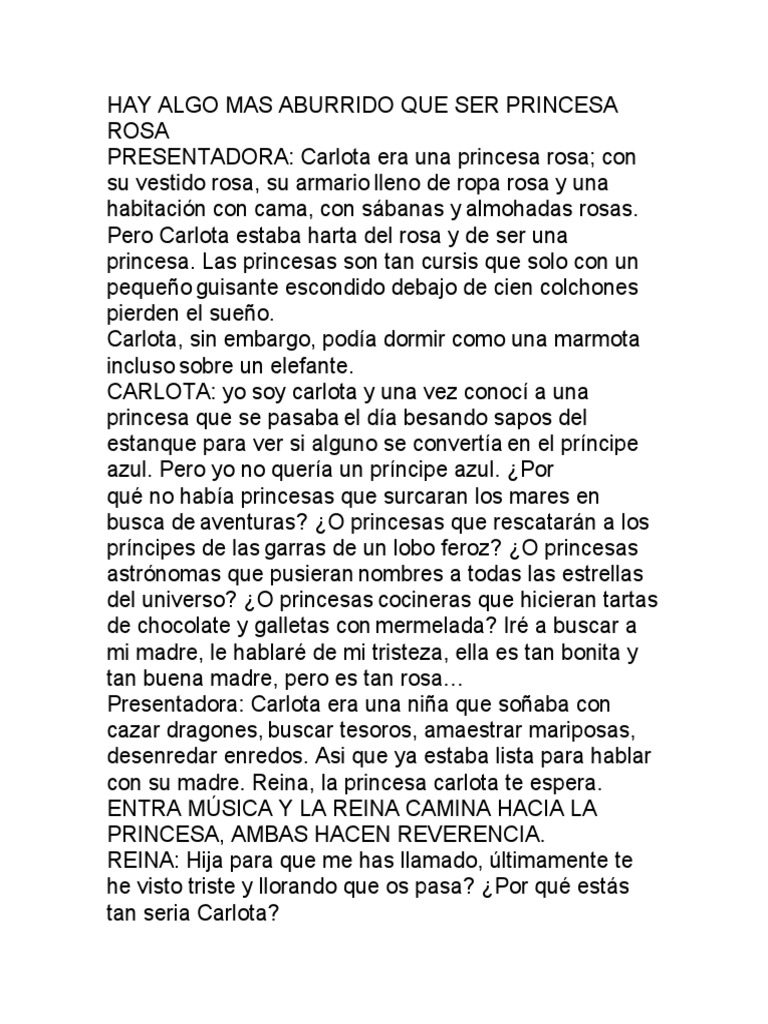 Hay Algo Mas Aburrido Que Ser Princesa Rosa 5° | PDF | Poesía