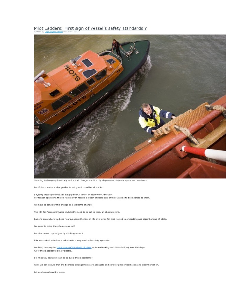 Pilot Ladders | PDF | Ships | Rope