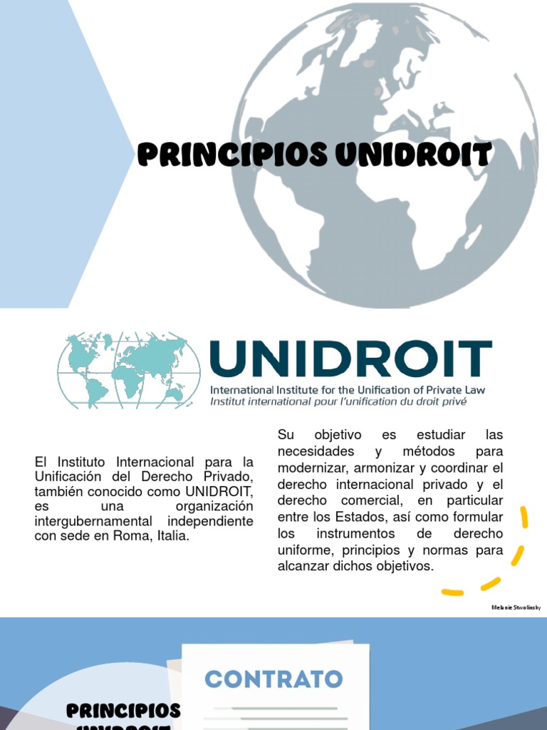 Principios UNIDROIT sobre Contratos Internacionales | PDF | Negocios ...
