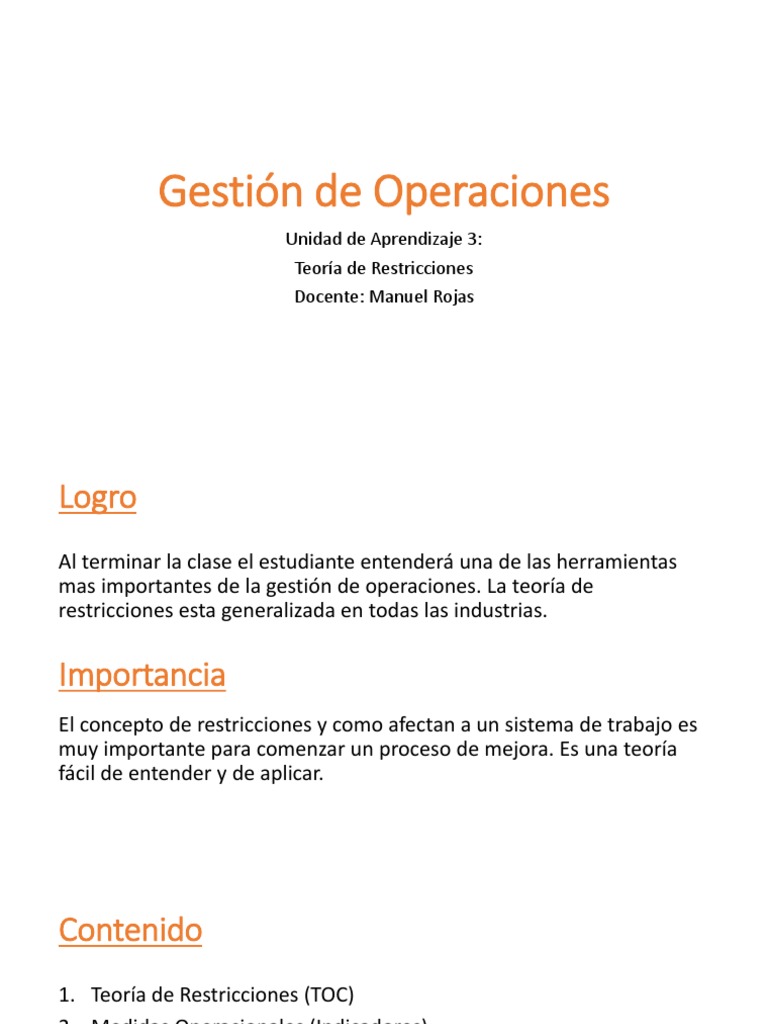 S13.s1 - Teoría de Restricciones | PDF | Inventario | Teoría