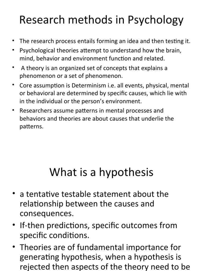 Overview of Psychological Research Methods | PDF | Experiment ...