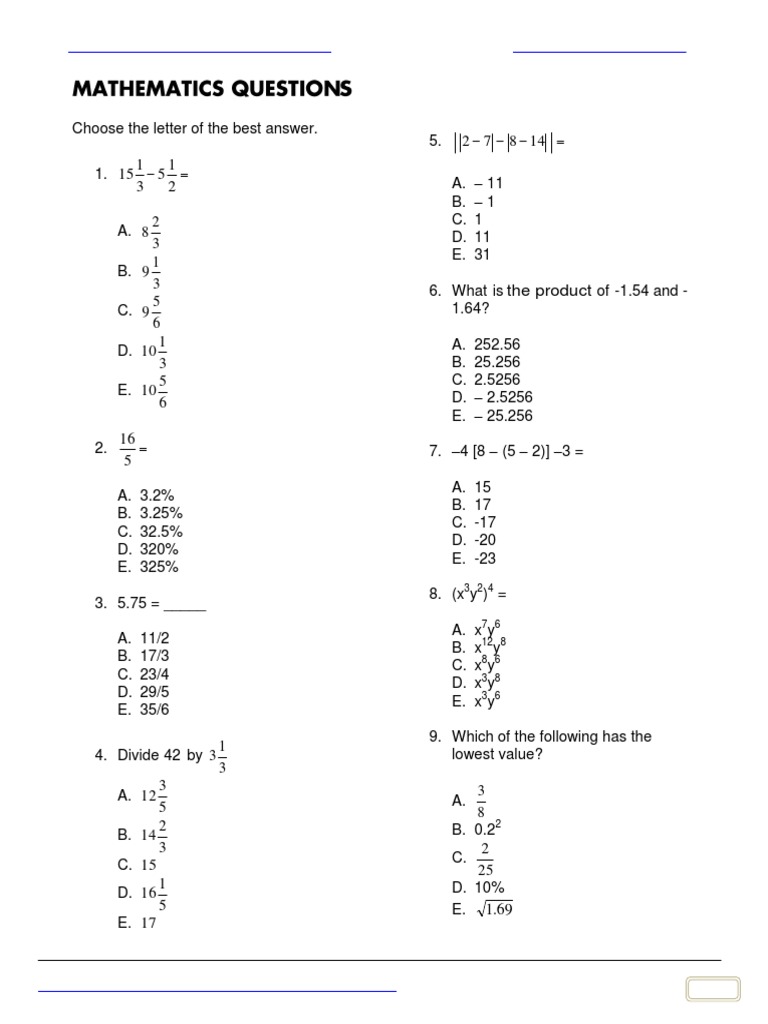 MATHEMATICS COLLEGE ENTRANCE MOCK EXAM | PDF | Area | Triangle