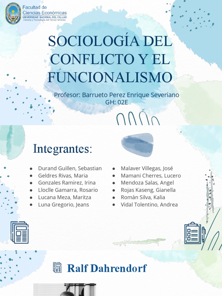 Sociología Del Conflicto y El Funcionalismo | PDF | Sociología | Teorías cientificas